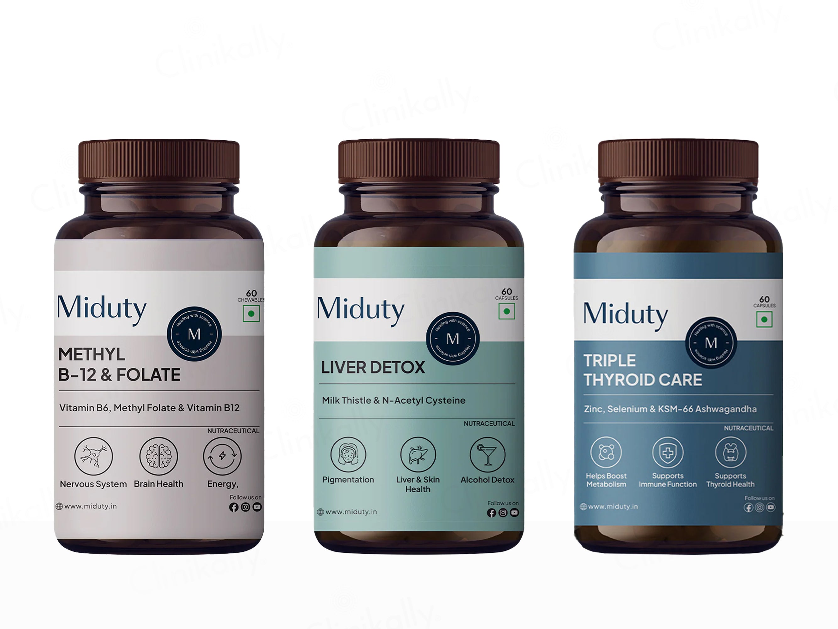Buy Miduty Thyroid Supplement Bundle Online | Clinikally