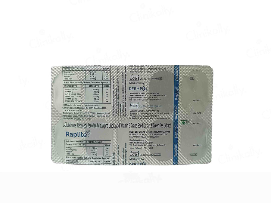 Buy Raplite Nutraceutical Tablet Online at Best Price | Clinikally