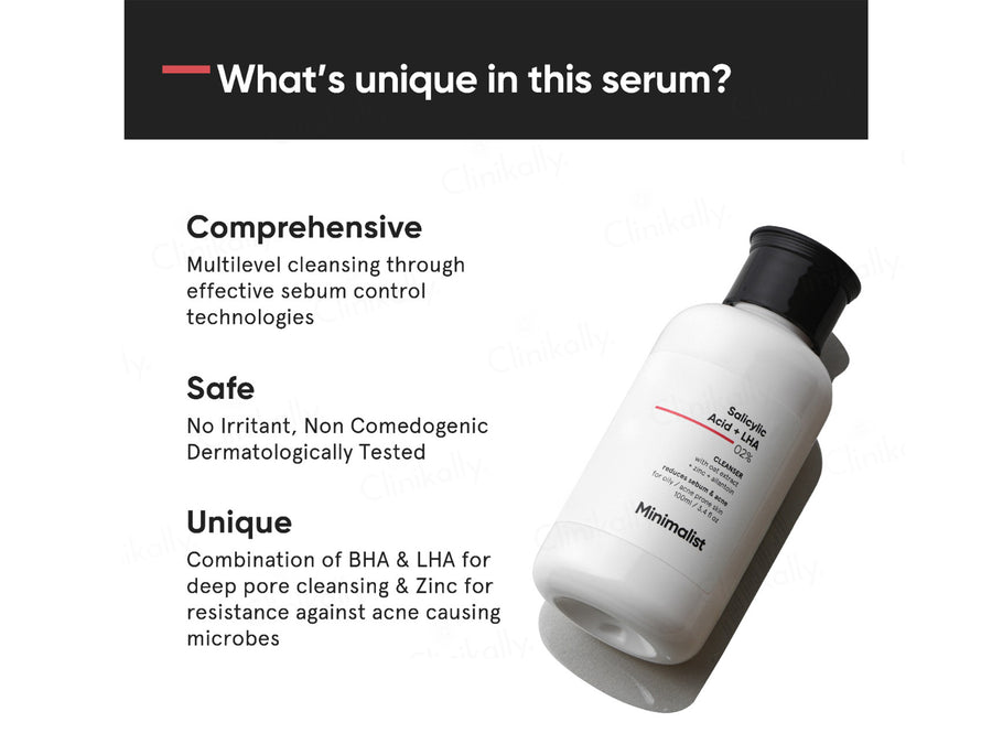 Buy Minimalist 2% Salicylic Acid + LHA Face Cleanser Online at Best ...