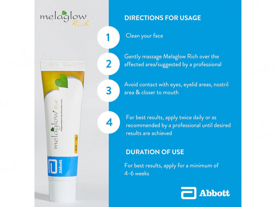Buy Melaglow Rich Depigmentation & Glow Restoration Cream Online at ...