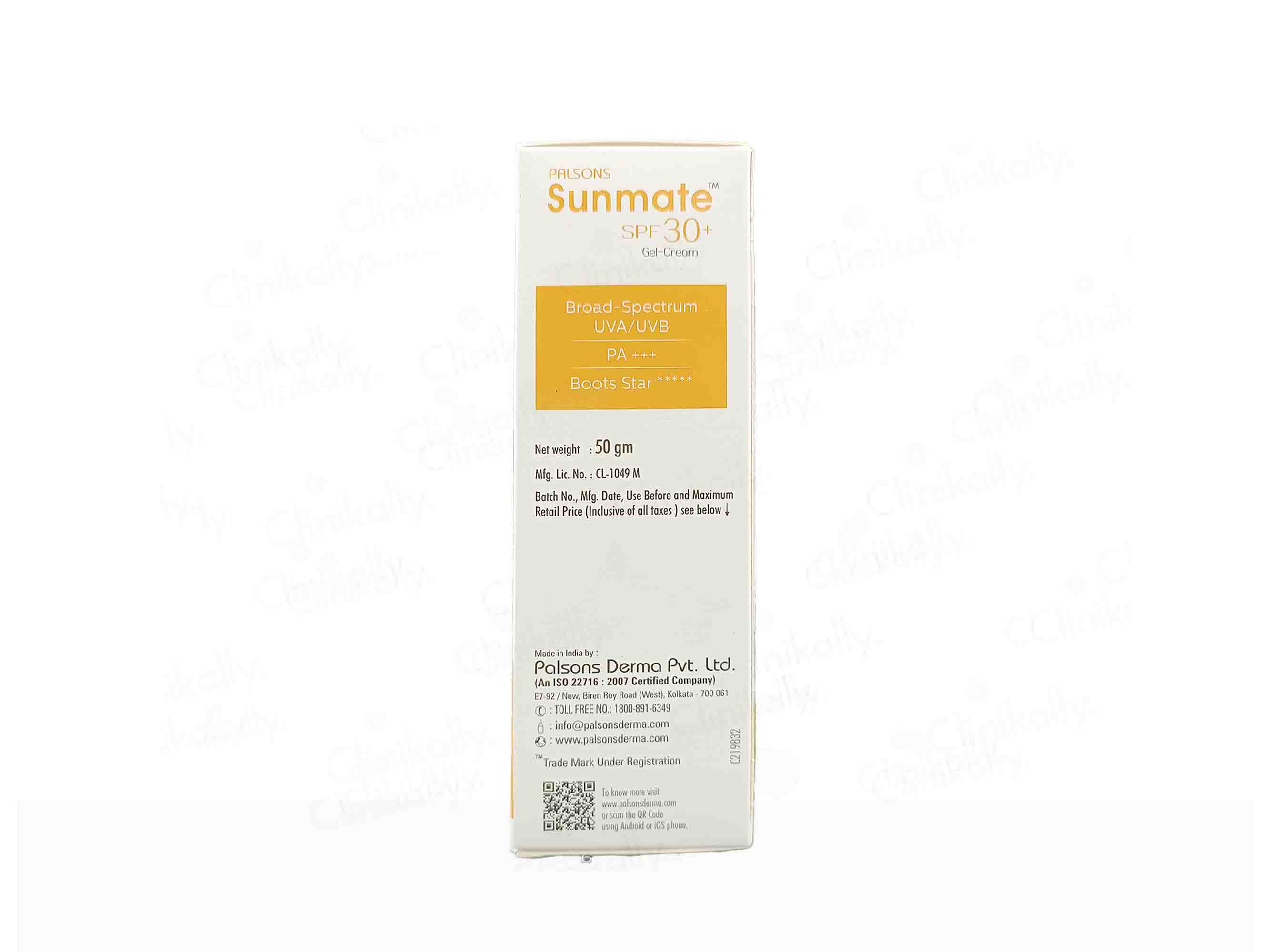 Buy Palsons Sunmate Gel Cream SPF 30+ Online at Best Price | Clinikally