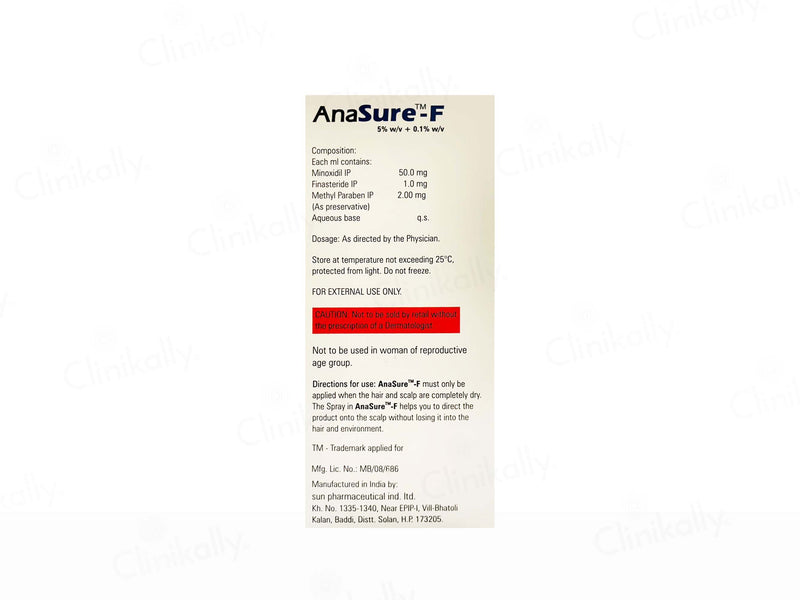 Buy Anasure-F 5% Topical Solution Online at Best Price | Clinikally
