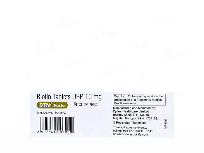 Buy BTN Forte Tablet Online | Clinikally