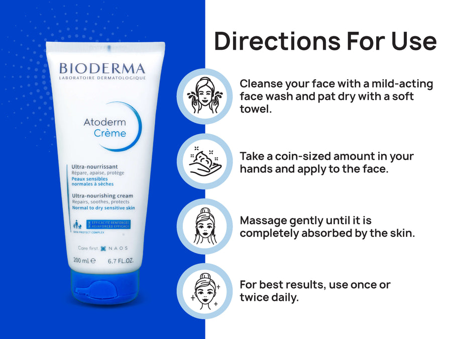 Buy Bioderma Atoderm Crème Ultra-Nourishing Moisturizer Online at Best ...
