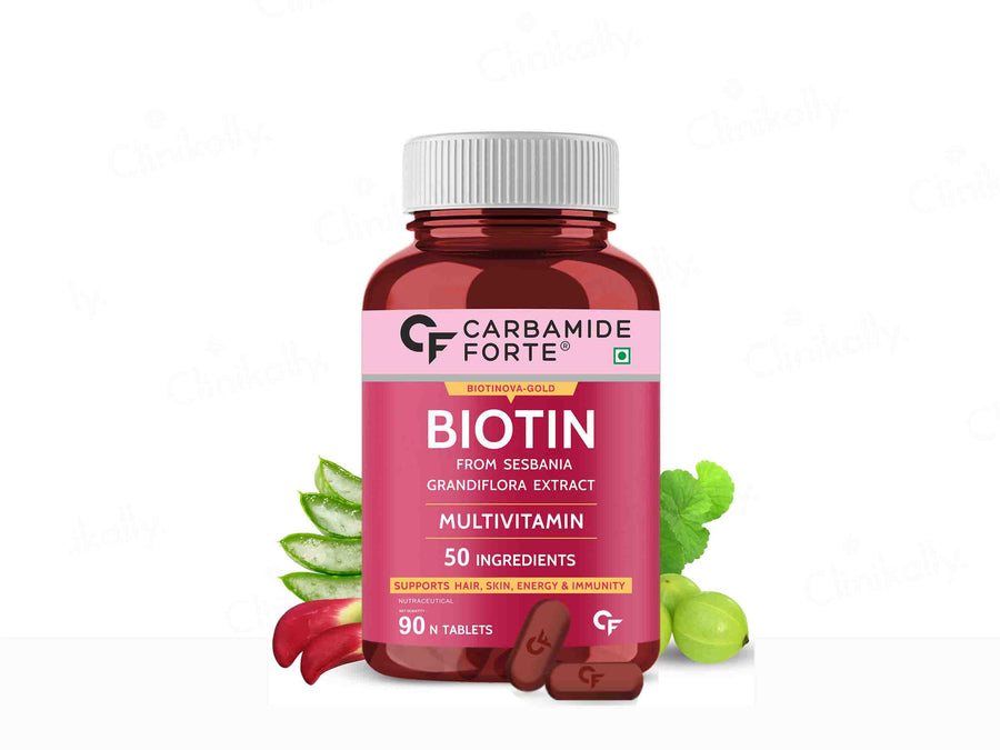 Buy Carbamide Forte Biotin+ with 50 Multivitamin+ Tablet Online ...