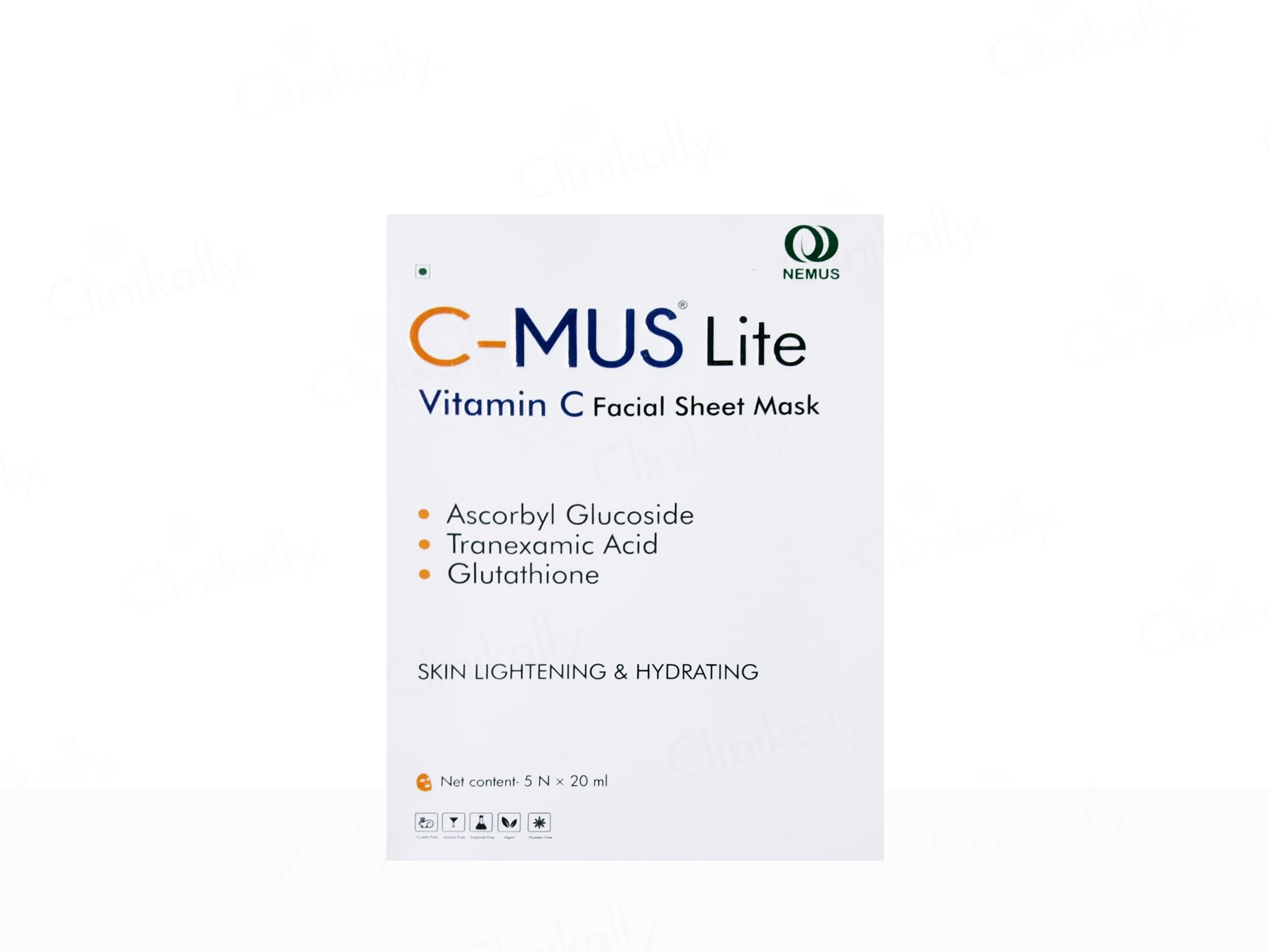 Buy C-Mus Lite Vitamin C Skin Lightening & Hydrating Facial Sheet Mask ...
