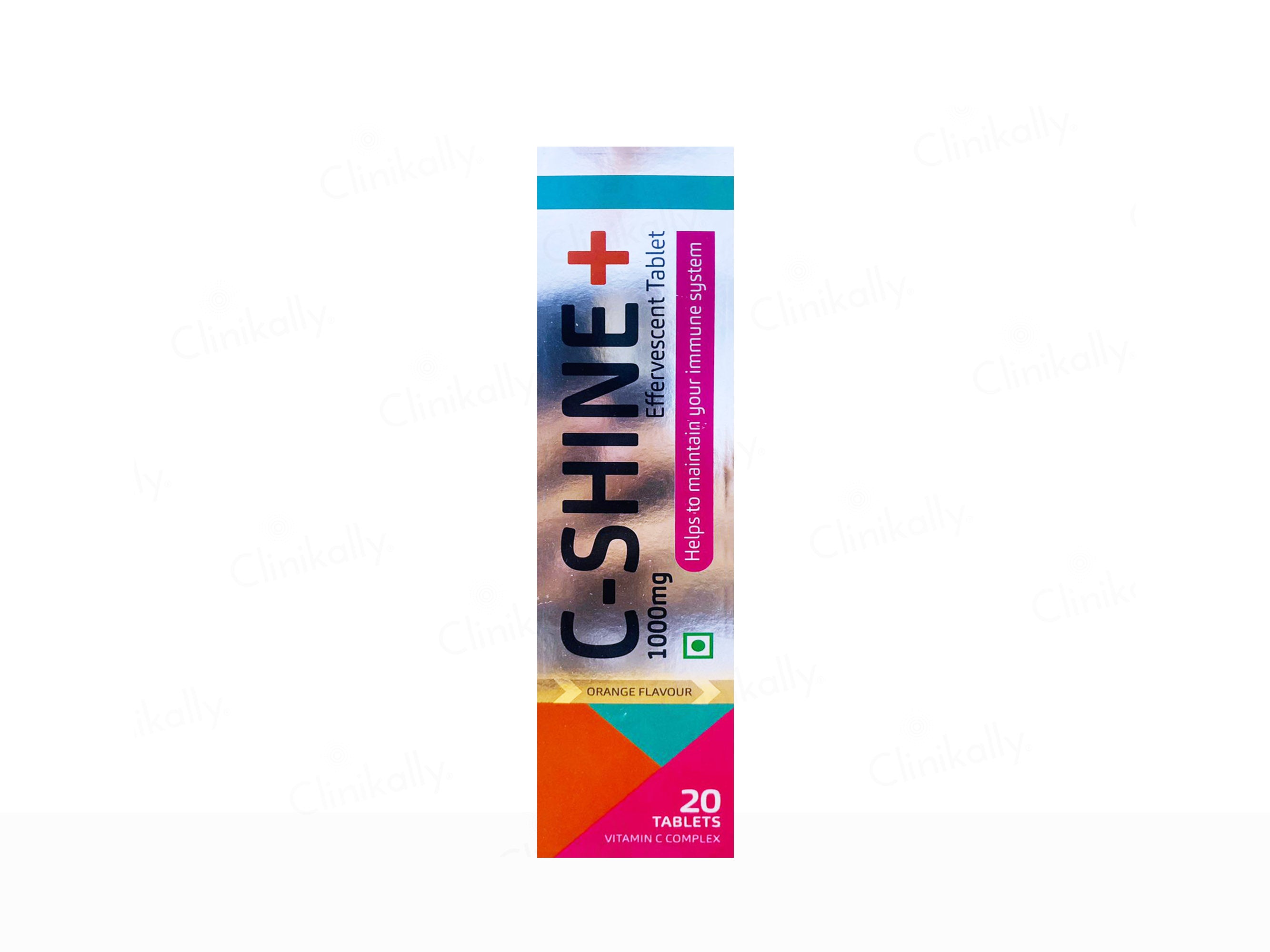 Buy C-Shine+ 1000mg Effervescent Tablet - Orange Flavour Online ...