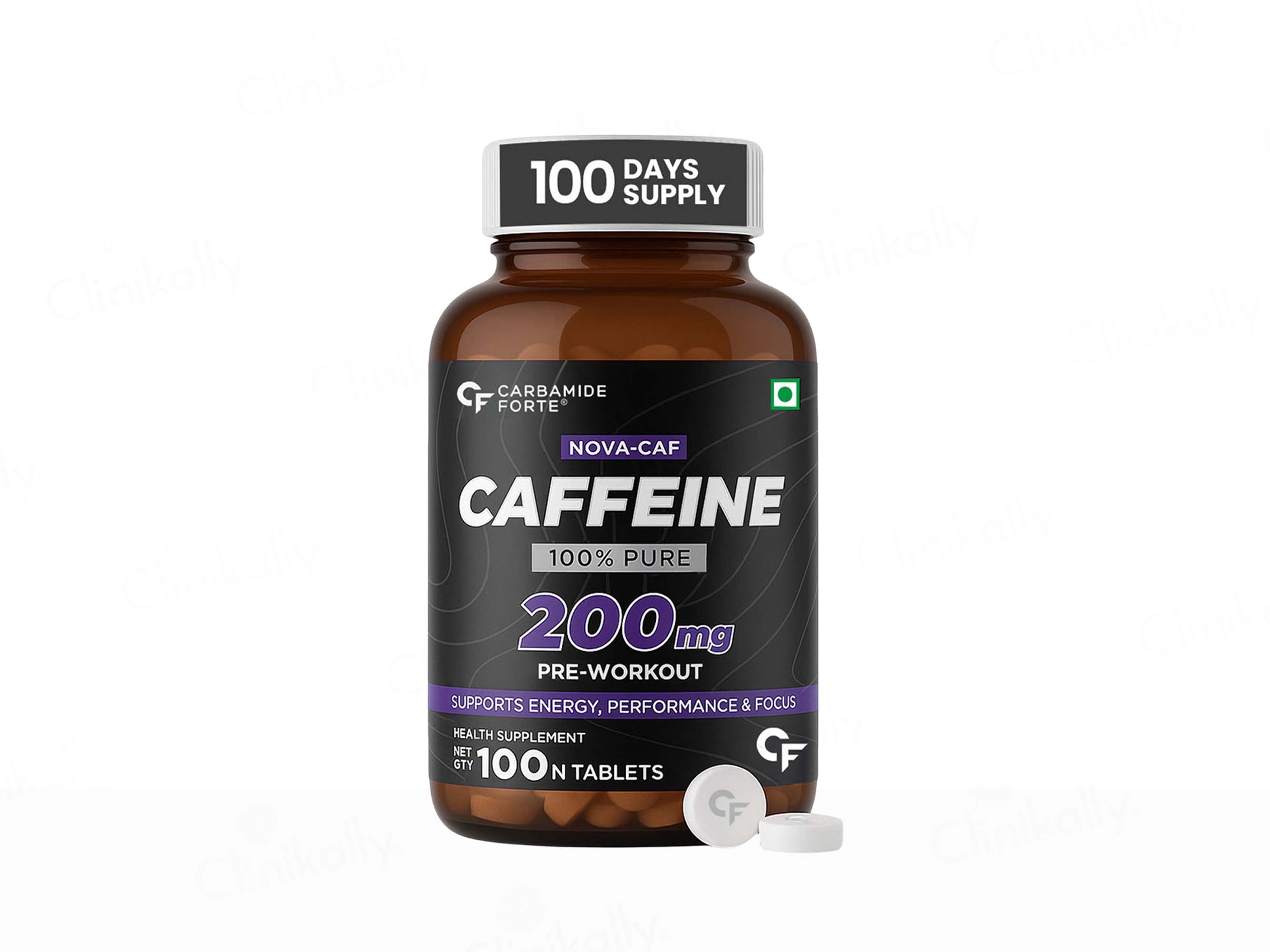Buy Carbamide Forte Caffeine 200mg Tablet Online at Best Price | Clinikally