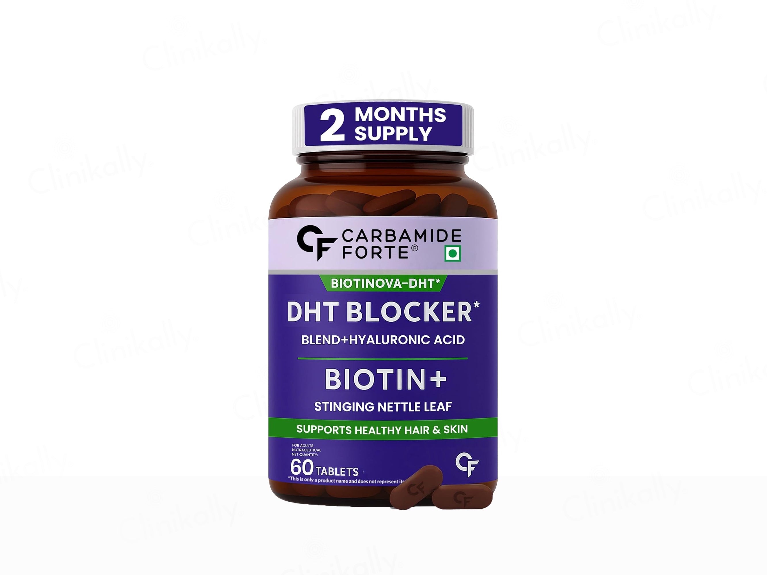 Buy Carbamide Forte DHT Blocker With Biotin & Hyaluronic Acid Tablet ...
