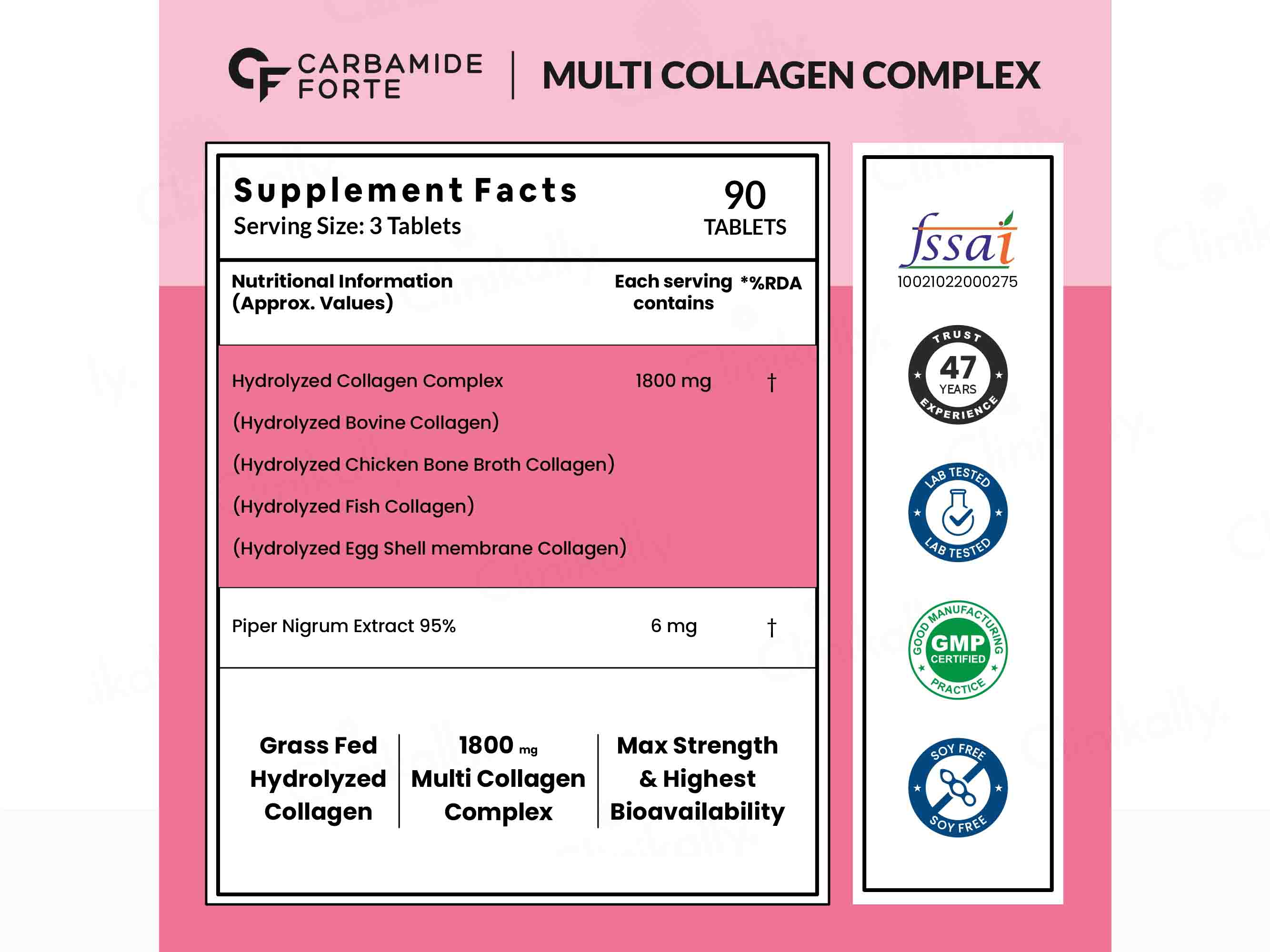 Buy Carbamide Forte Multi Collagen Complex Tablet Online | Clinikally