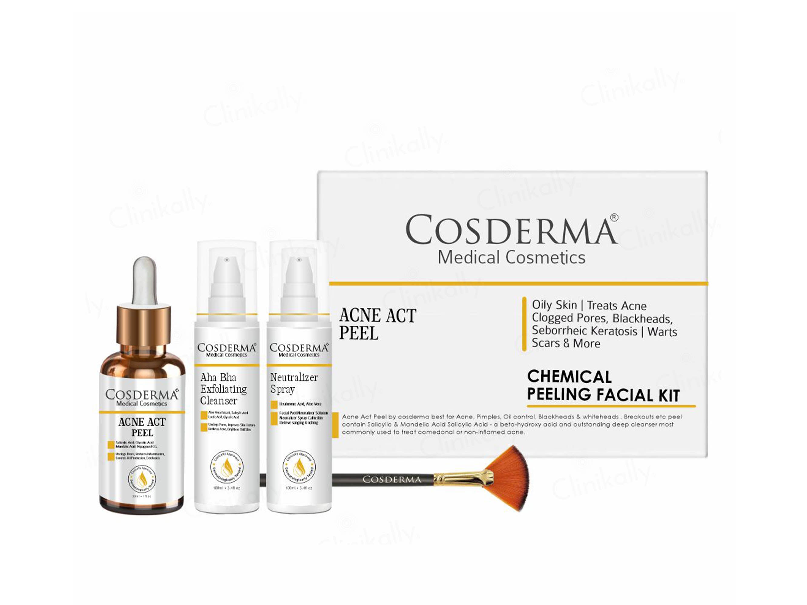 Buy Cosderma Acne Act Gel Peel Chemical Peeling Facial Kit Online | Clinikally