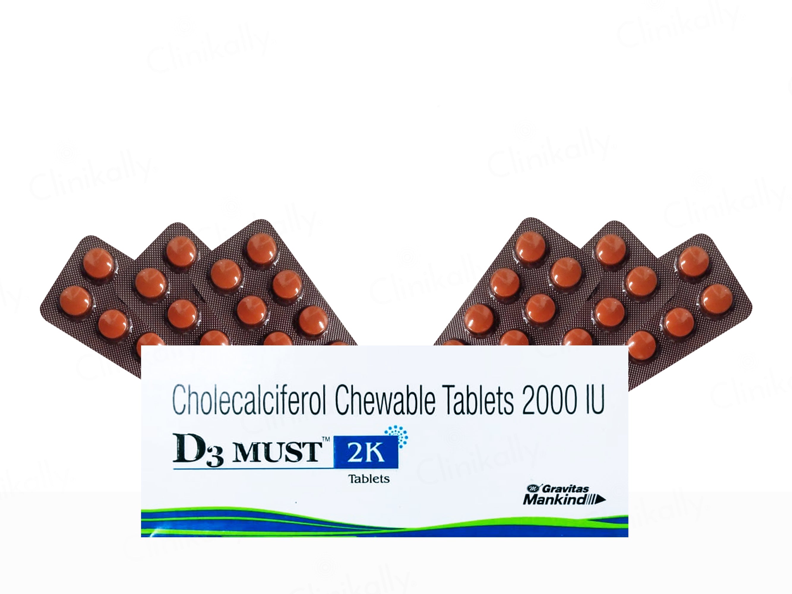 Buy D3 Must 2K Chewable Tablet Online at Best Price | Clinikally