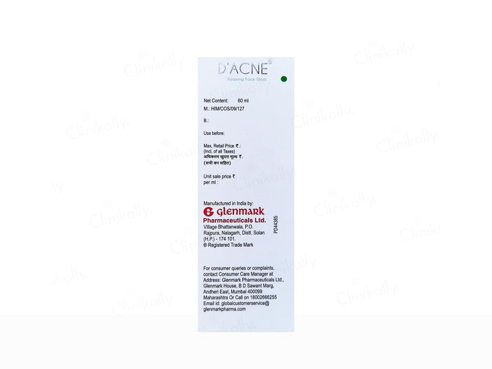 Buy D'Acne Foaming Face Wash Online | Clinikally