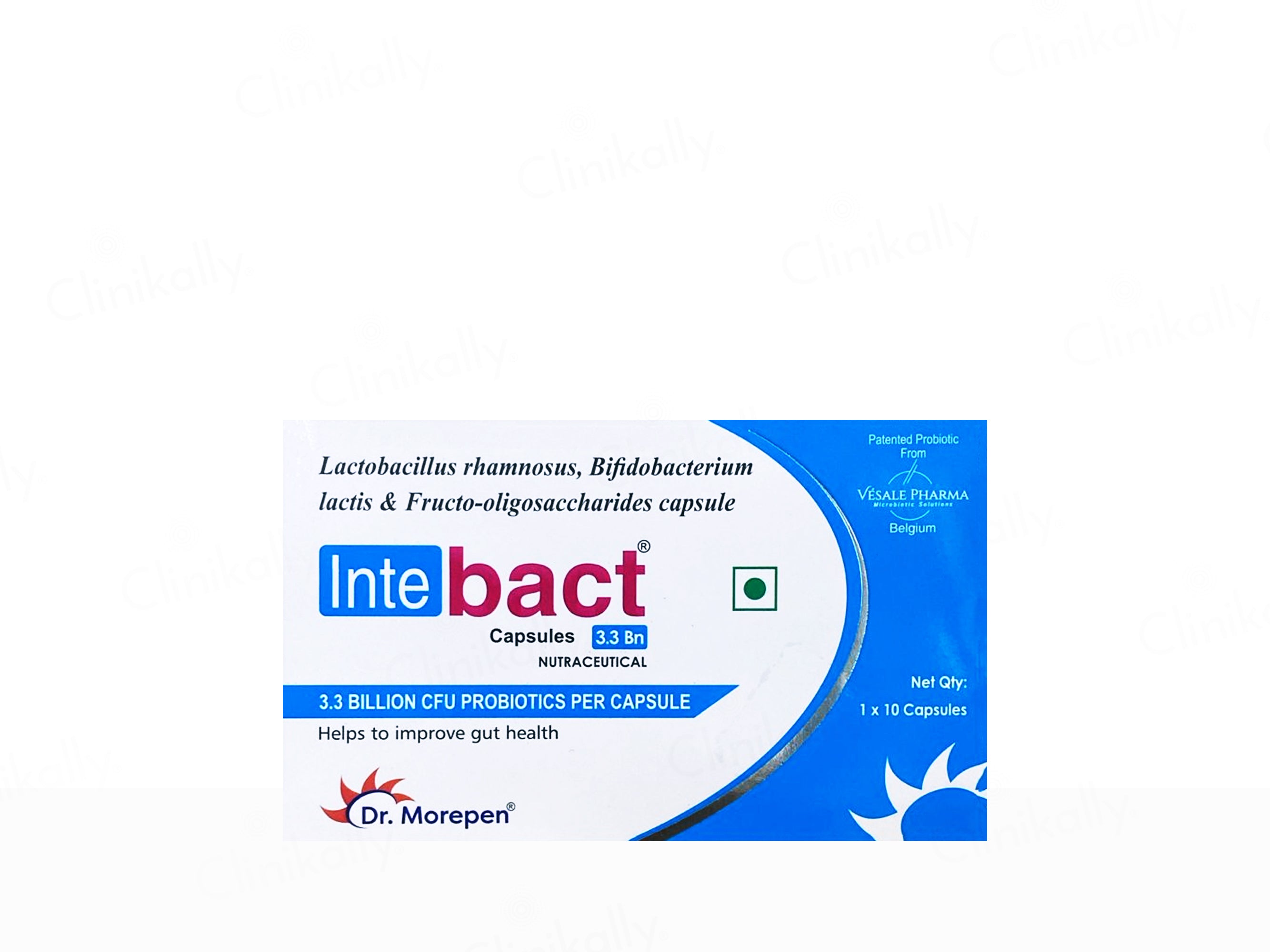 Buy Dr. Morepen Intebact 3.3 Billion CFU Nutraceutical Capsule Online ...