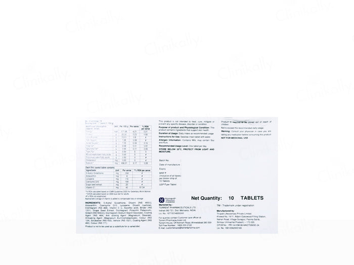 Buy Ega Glow Nutraceutical Tablet Online at Best Price | Clinikally
