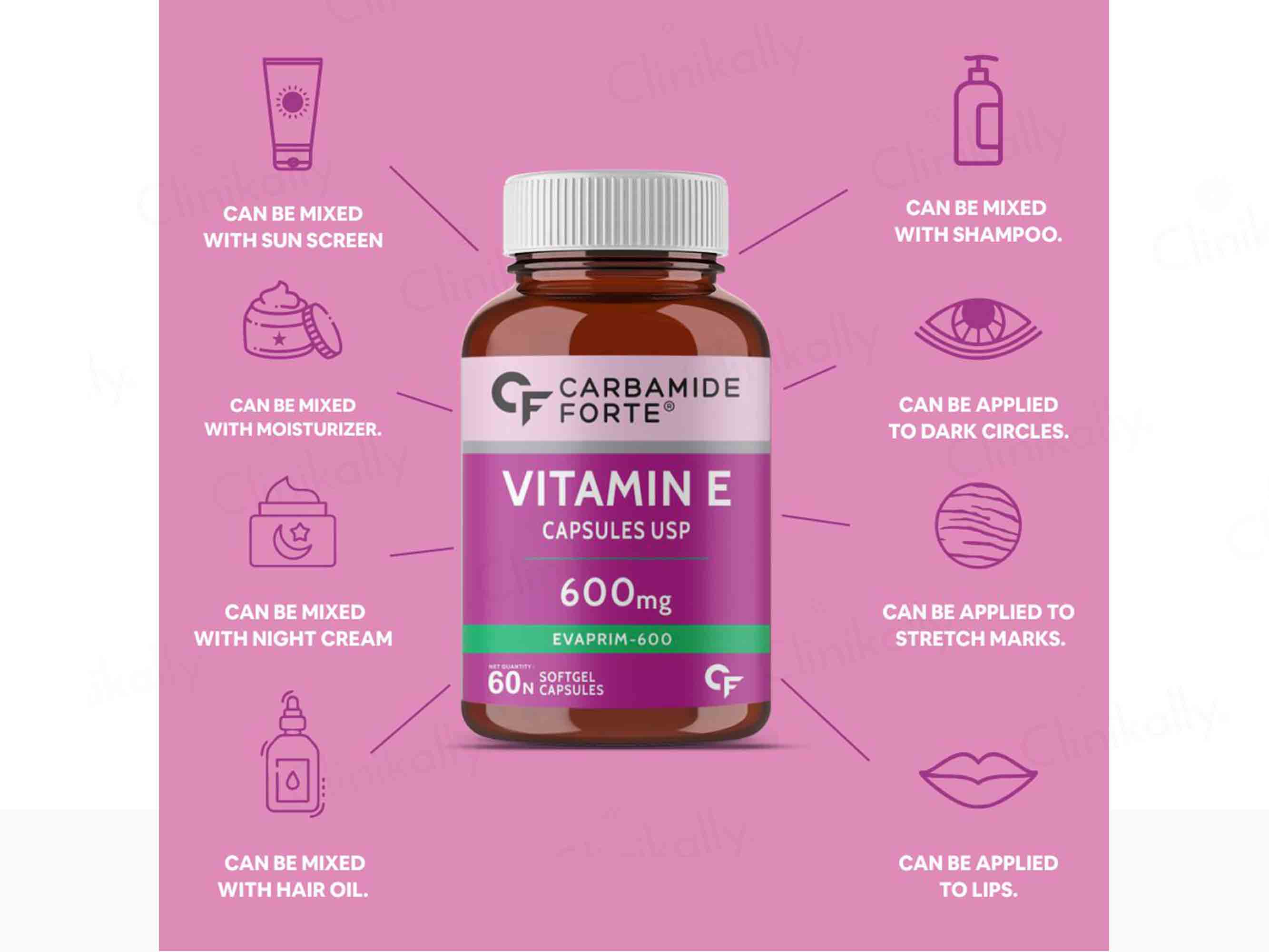Buy Carbamide Forte Vitamin E 600mg Capsule Online | Clinikally