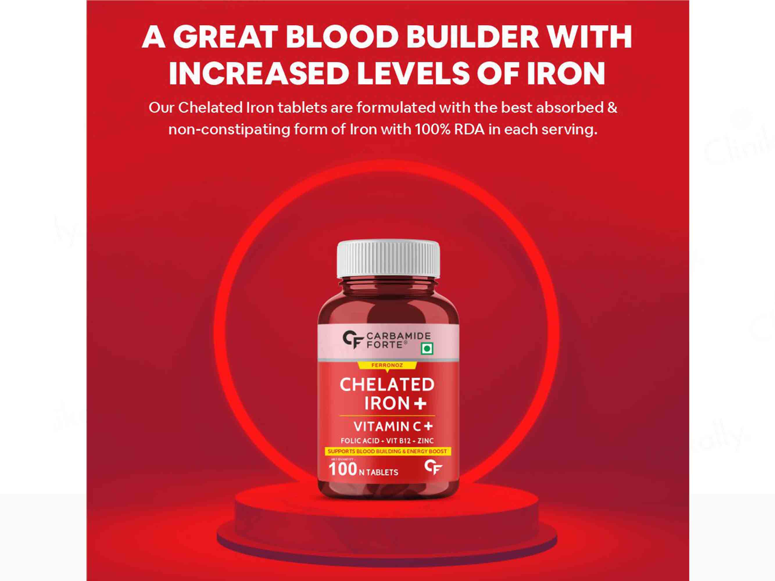 Buy Carbamide Forte Chelated Iron+ Tablet For Women Online | Clinikally