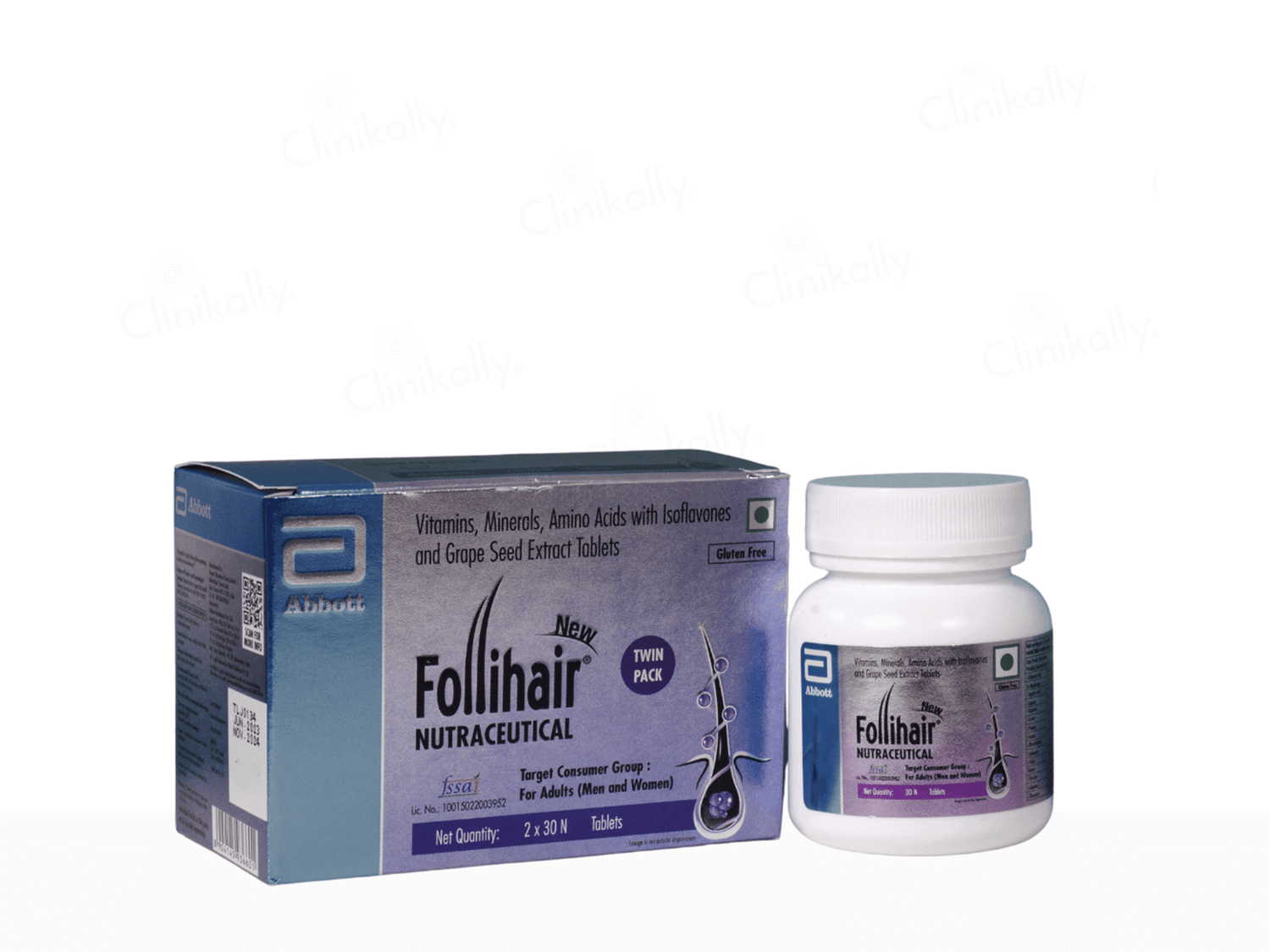 Buy New Follihair Tablets - Bottle Twin Pack Online | Clinikally