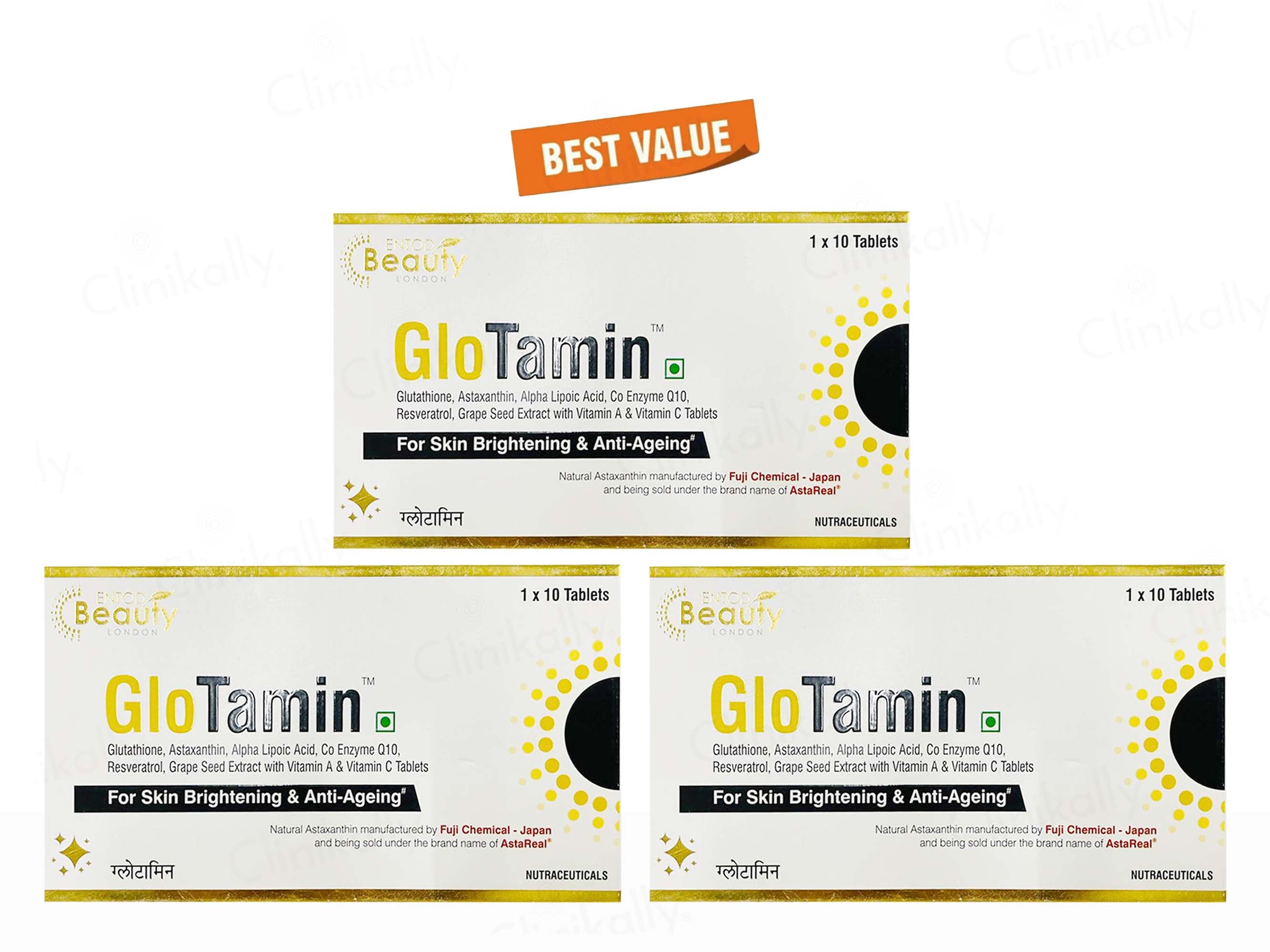 Buy Glotamin Skin Brightening & Anti-Ageing Tablet Online | Clinikally