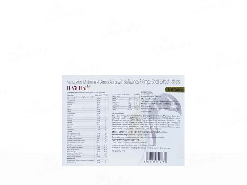Buy H-Vit Hair Tablet Online at Best Price | Clinikally