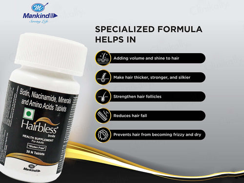 Buy Hairbless Tablet Online at Best Price | Clinikally