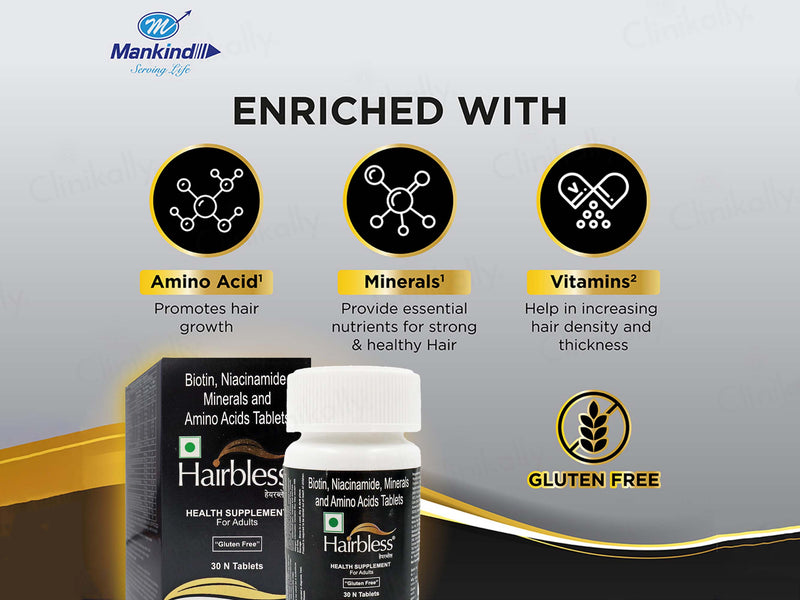 Buy Hairbless Tablet Online at Best Price | Clinikally