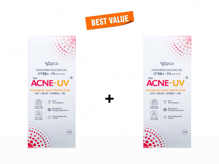 Buy IPCA Acne-UV Advanced Light Protection Silicone Sunscreen Gel SPF 50+ PA++++ Online at Best ...