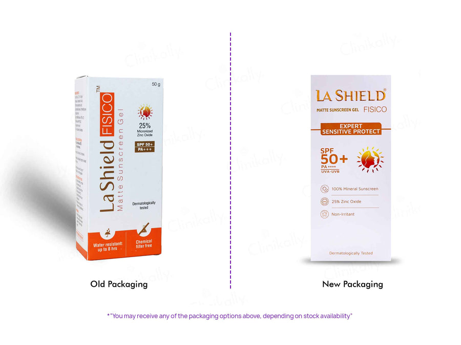 Buy La Shield Fisico Matte Sunscreen Gel SPF 50+ PA+++ Online at Best ...