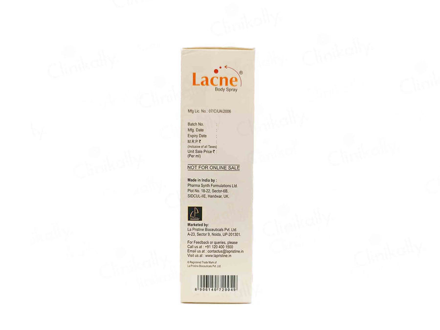 Buy Lacne 360 Acne Treatment Body Spray Online | Clinikally