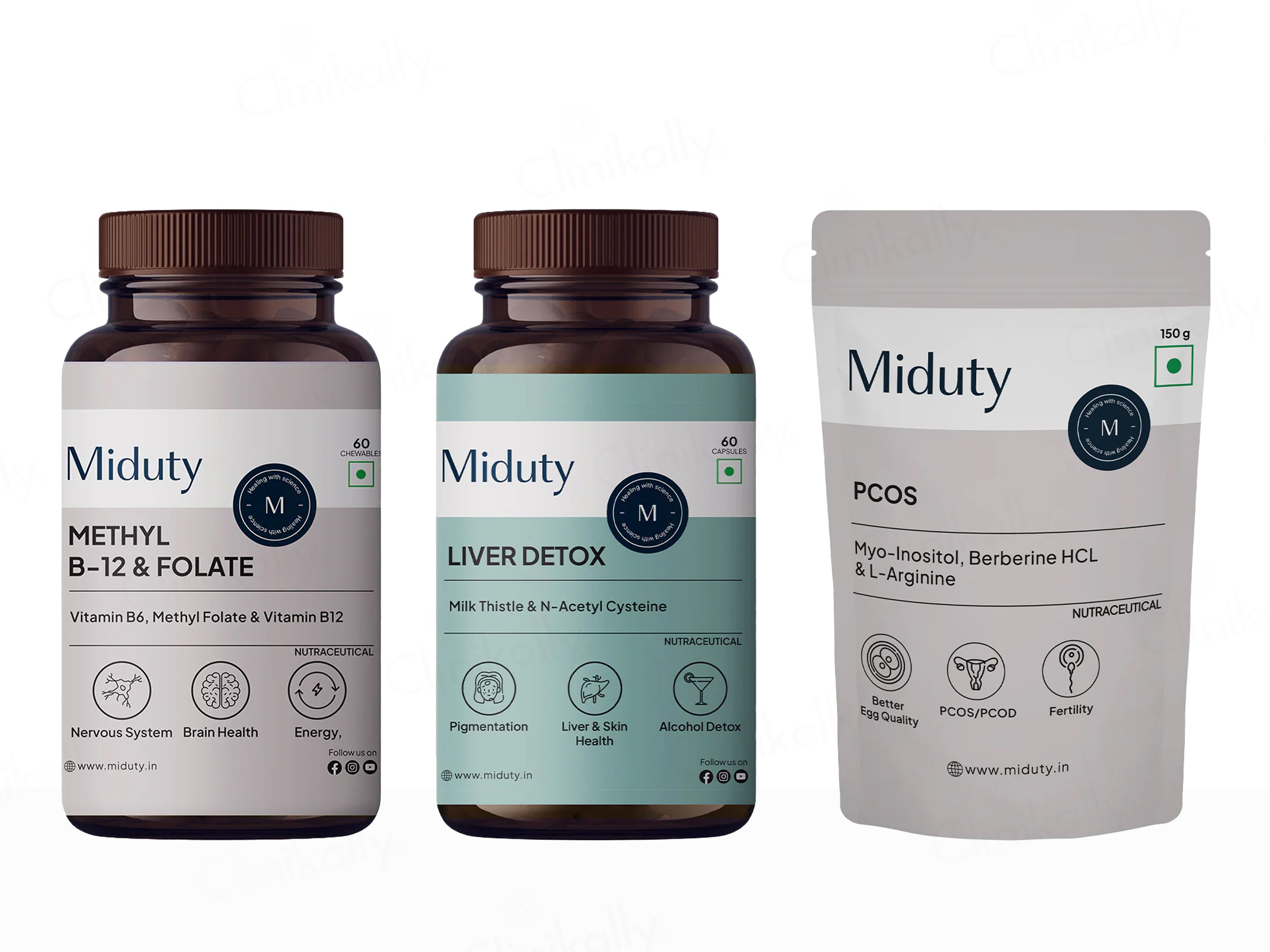 Buy Miduty PCOD/PCOS Supplement Bundle Online at Best Price | Clinikally