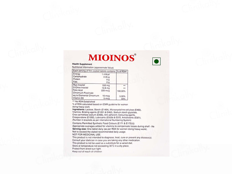 Buy Mioinos Health Supplement Tablet Online at Best Price | Clinikally