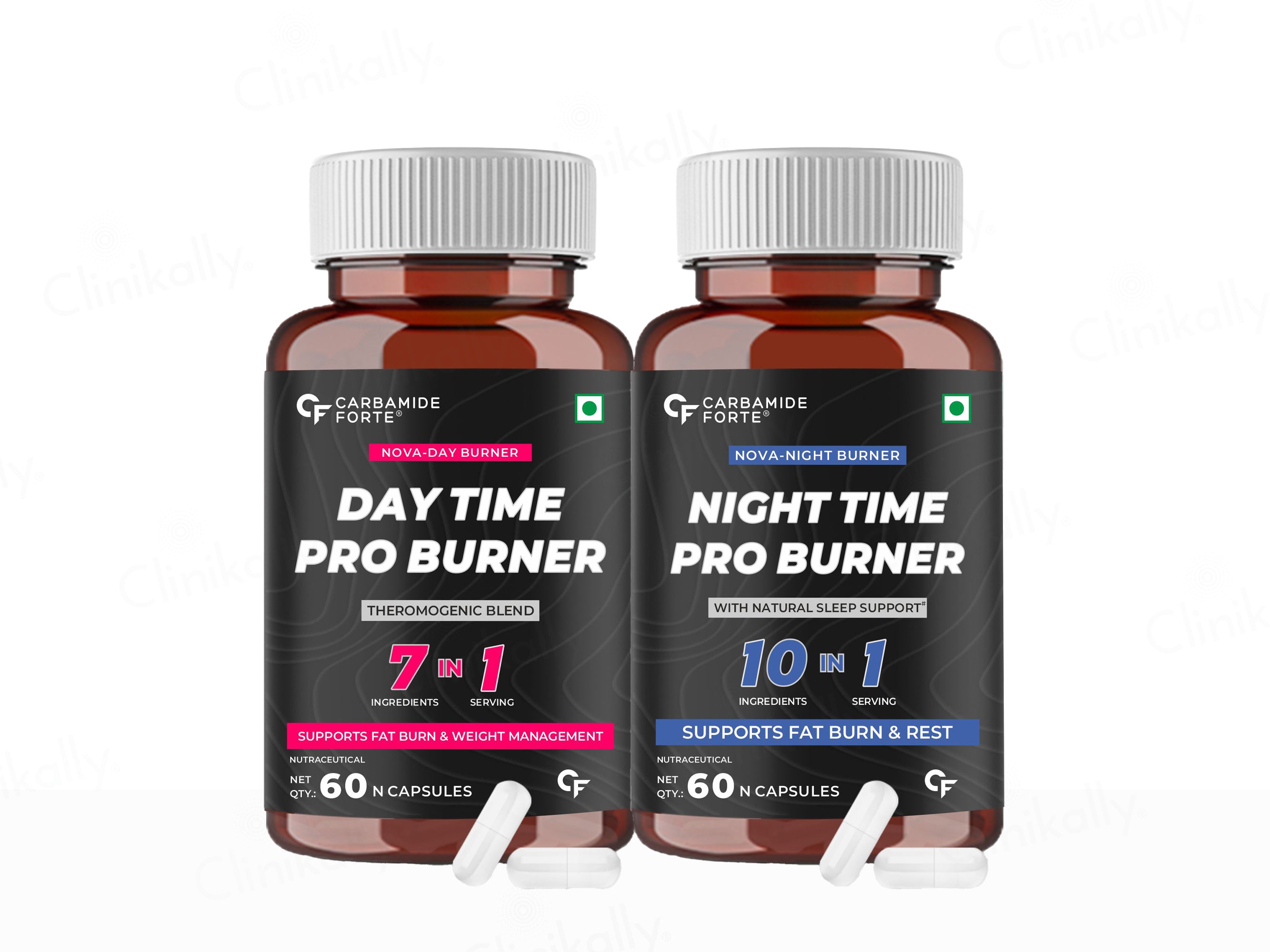 Buy Carbamide Forte Night Time & Day Time Pro Fat Burner Capsule Kit ...