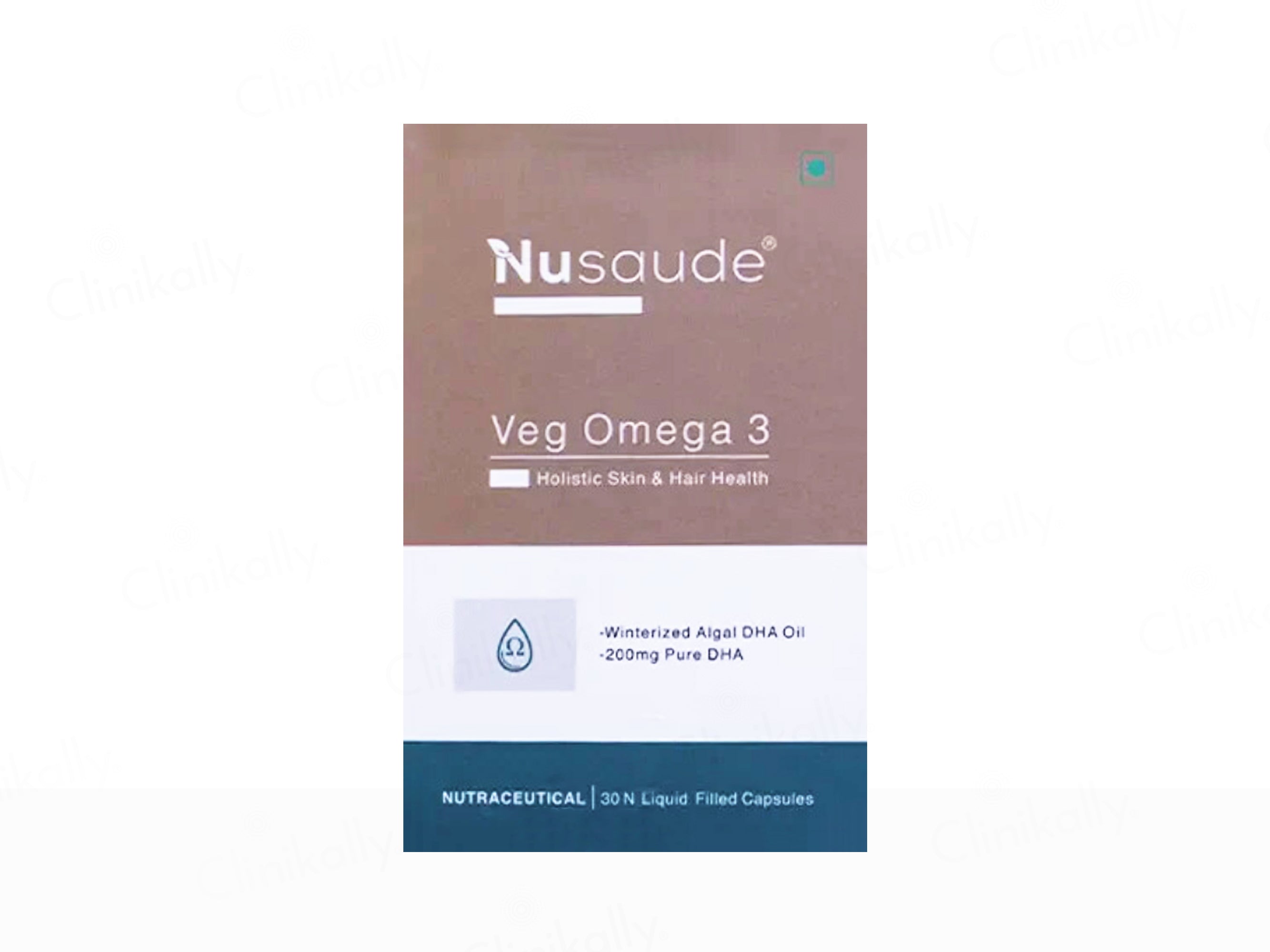 Buy Nusaude Veg Omega 3 Nutraceutical Liquid Filled Capsule Online at ...