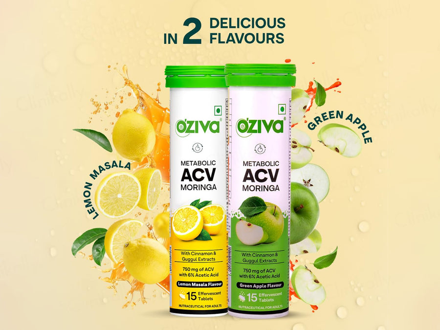 Buy OZiva Metabolic ACV Moringa Effervescent Tablet Online at Best ...