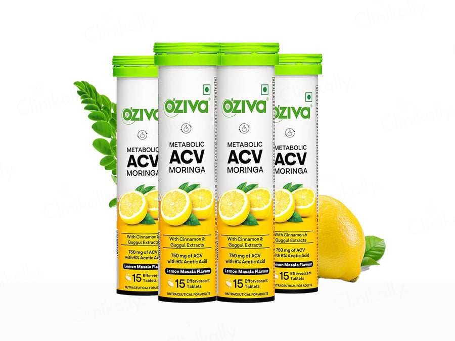 Buy OZiva Metabolic ACV Moringa Effervescent Tablet Online at Best ...
