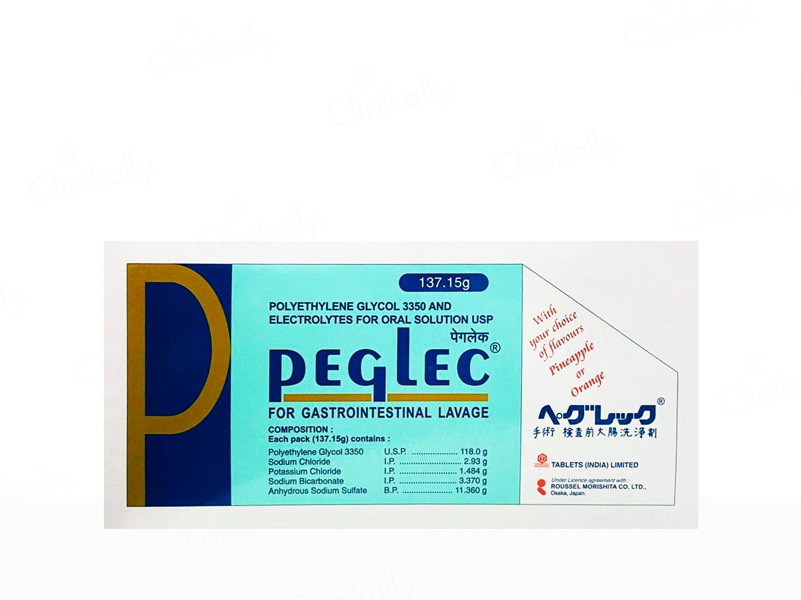 Buy Peglec Powder for Gastrointestinal Lavage Online | Clinikally
