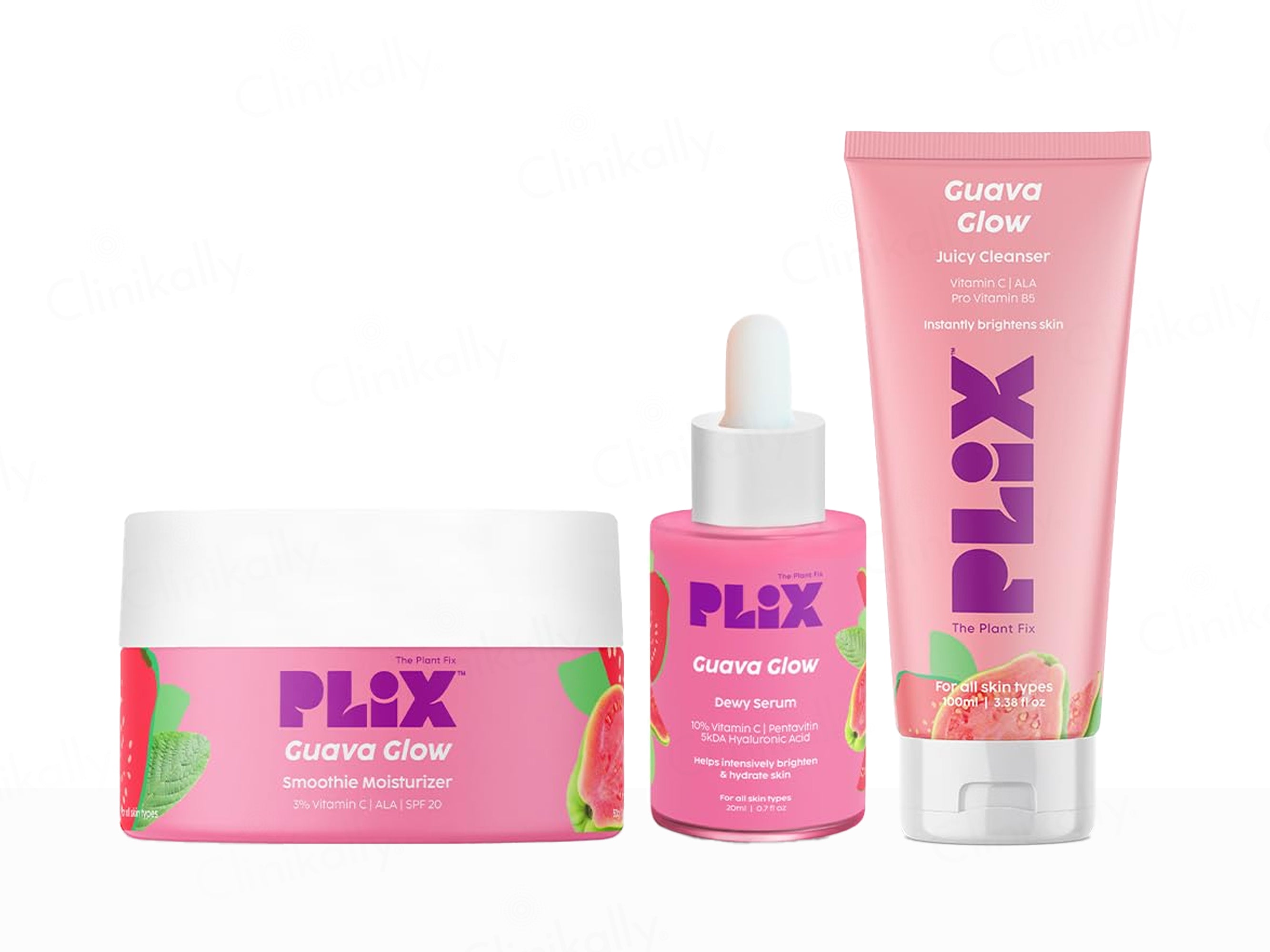 Buy Plix Guava Super Glow Trio Kit Online at Best Price | Clinikally