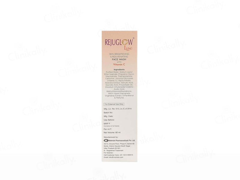 Buy Rejuglow Luxe Skin Brightening & Rejuvenating Face Wash Online at ...
