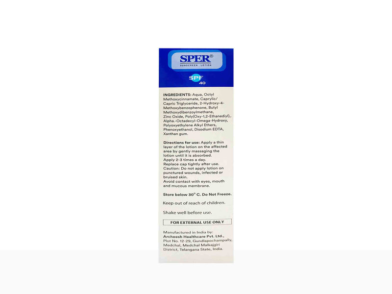 Buy SPER Sunscreen Lotion SPF 40 Online at Best Price | Clinikally