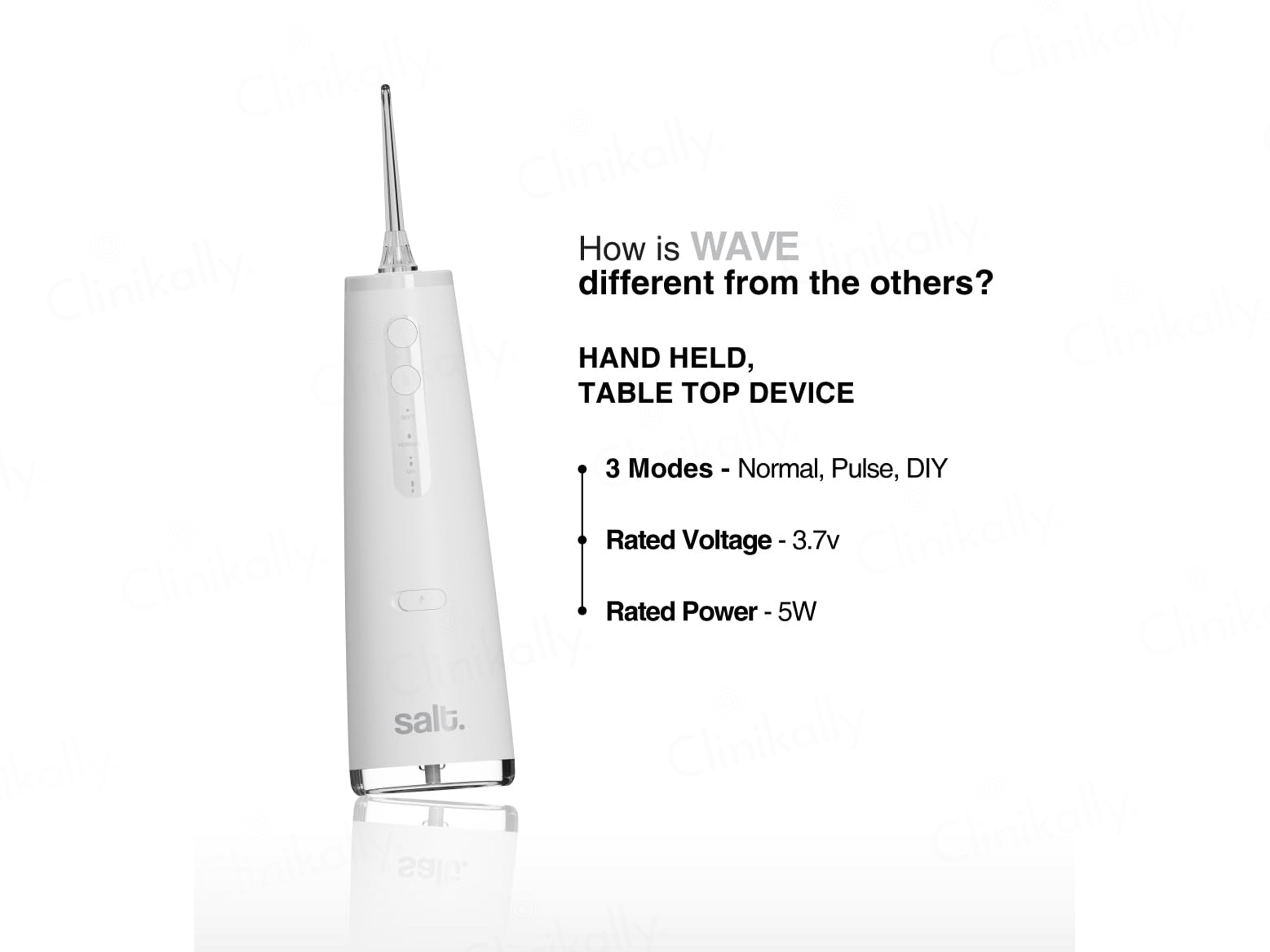 Buy Salt. Wave Water Flosser - White Online at Best Price | Clinikally
