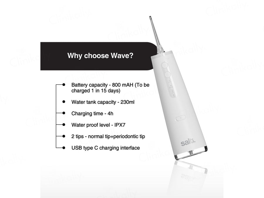Buy Salt. Wave Water Flosser - White Online at Best Price | Clinikally