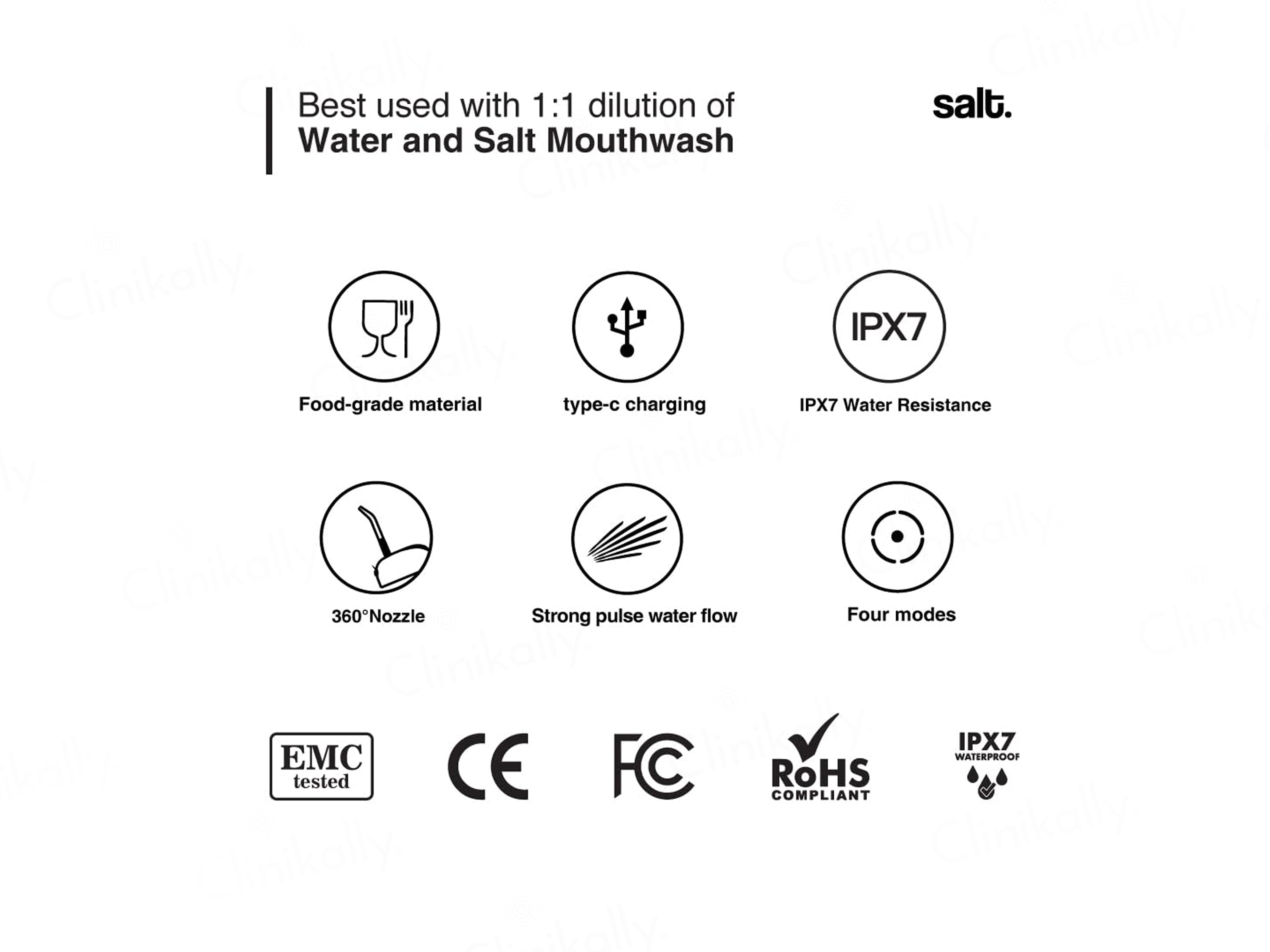 Buy Salt. Wave Water Flosser - White Online at Best Price | Clinikally