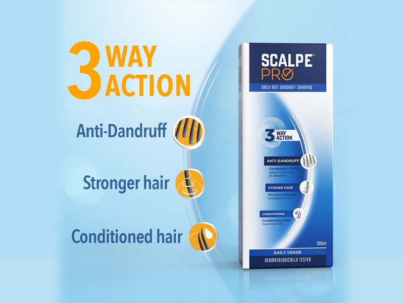 Buy Scalpe Pro Daily Anti Dandruff Shampoo Online | Clinikally