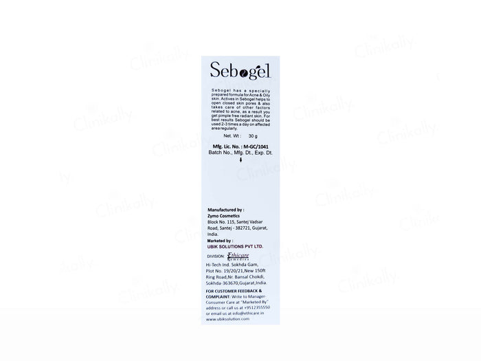Buy Sebogel Salicylic Acid & Nicotinamide Gel Online at Best Price ...