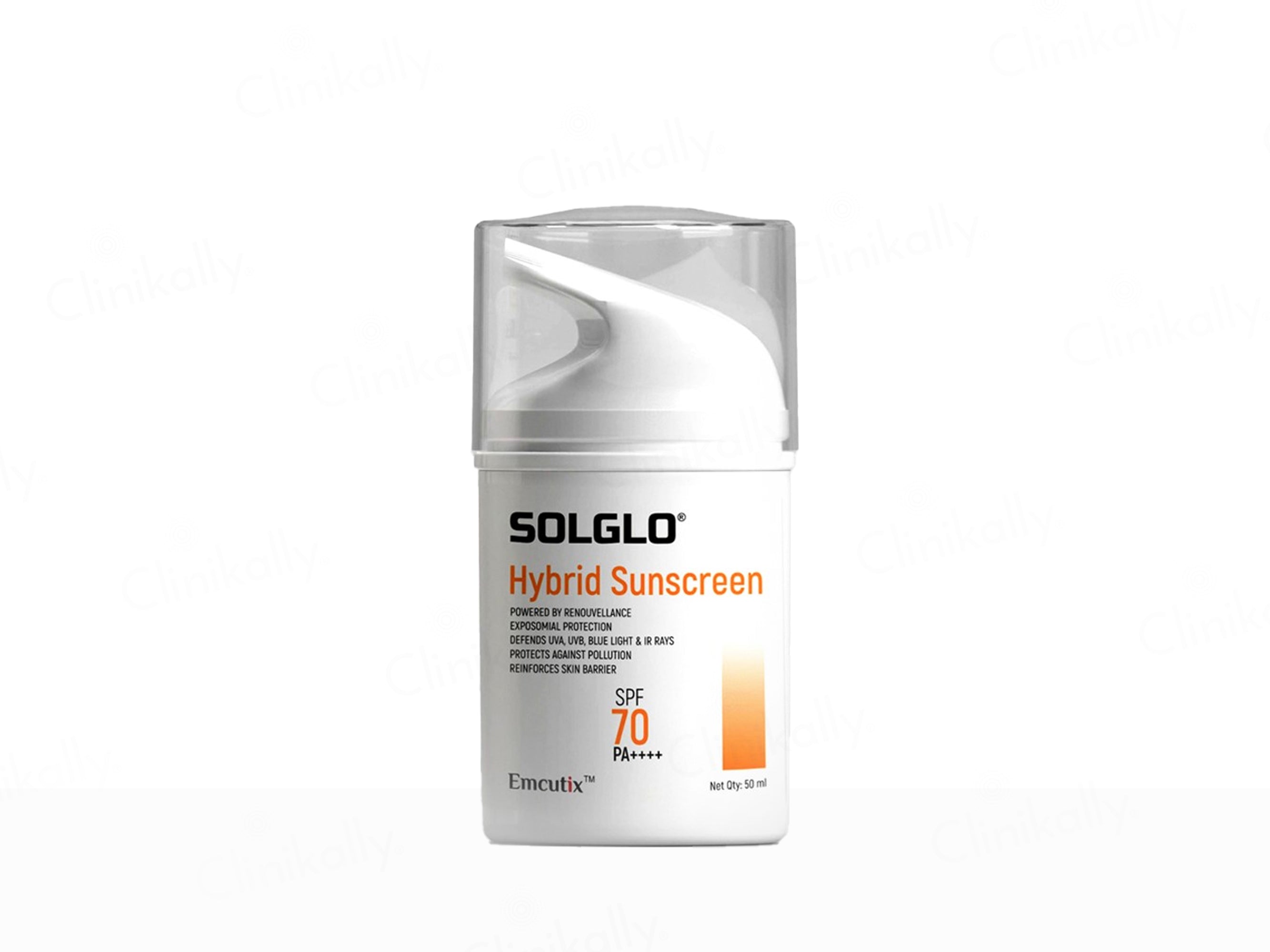 Buy Solglo Hybrid Sunscreen SPF 70 PA++++ Online at Best Price | Clinikally