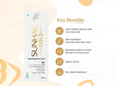 Buy Sunhalt Gold Hydrating Sunscreen SPF 50 PA+++ Online at Best Price ...