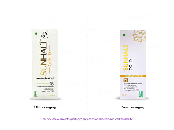Buy Sunhalt Gold Hydrating Sunscreen SPF 50 PA+++ Online | Clinikally
