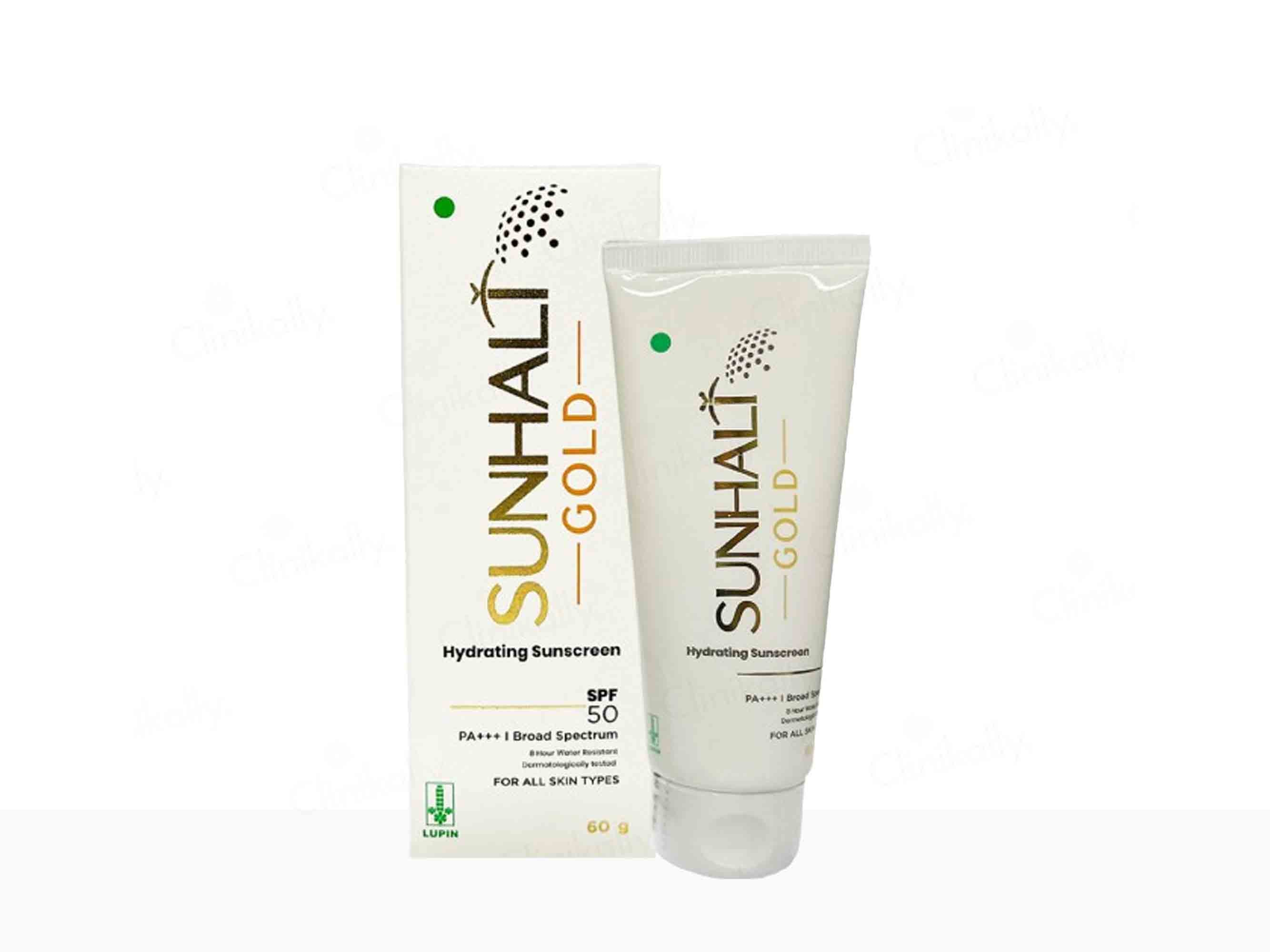 Buy Sunhalt Gold Hydrating Sunscreen SPF 50 PA+++ Online | Clinikally