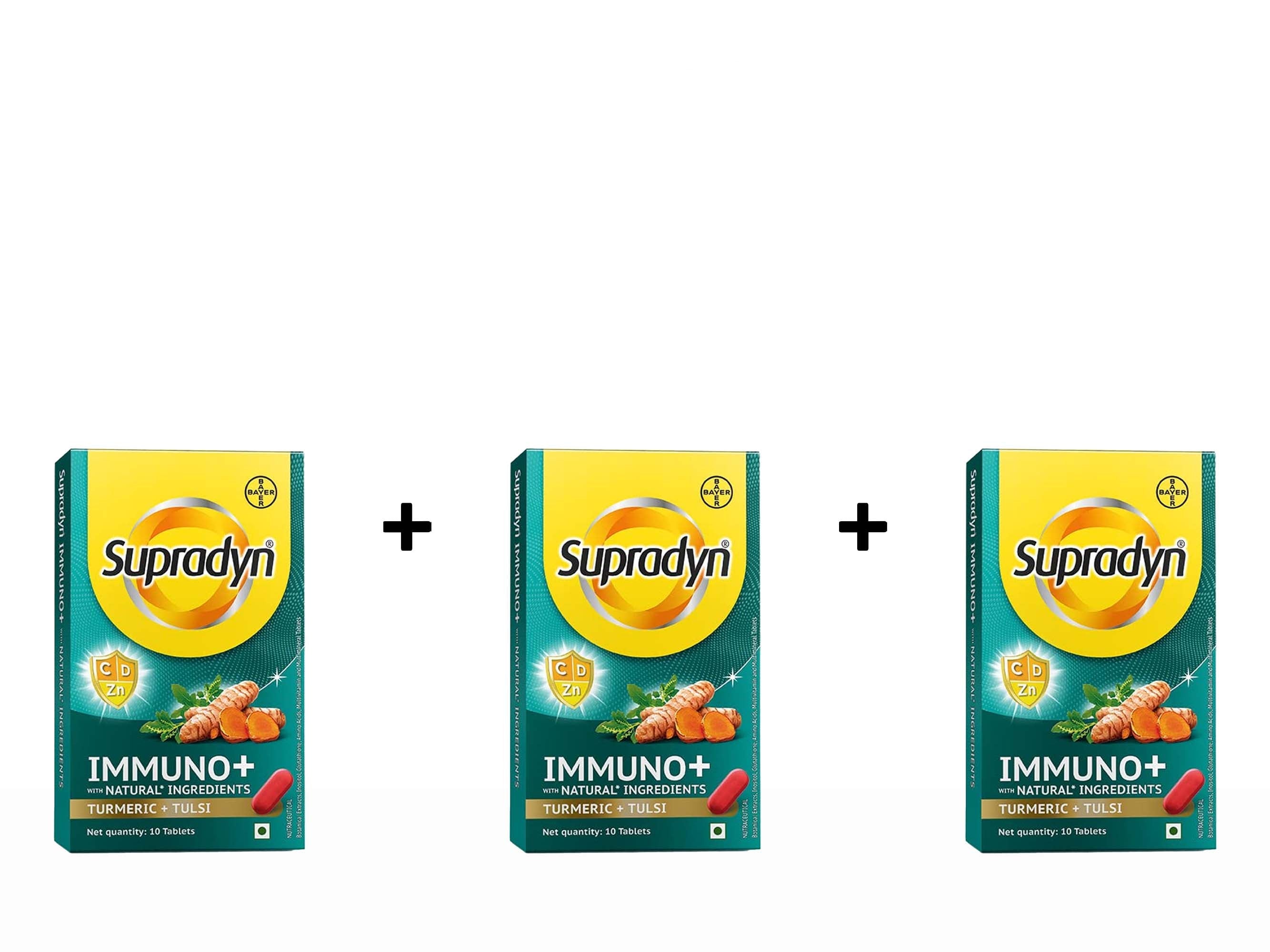 Buy Supradyn Immuno+ Multivitamin Tablet With Turmeric & Tulsi Online ...
