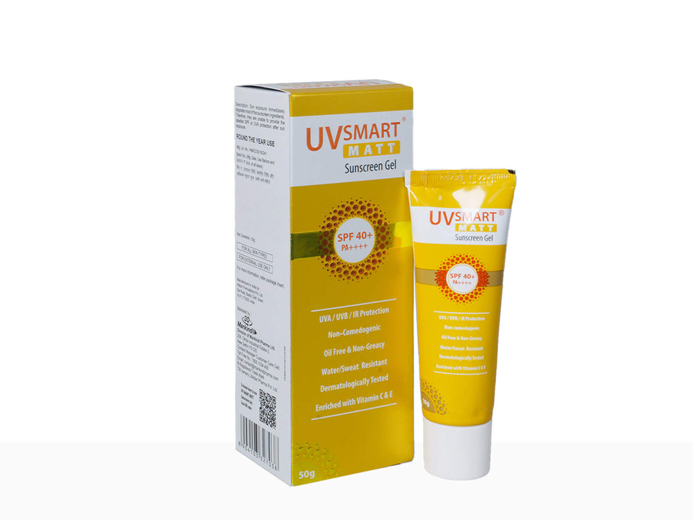 Buy UVsmart Matt Sunscreen SPF 40+ Gel Online | Clinikally